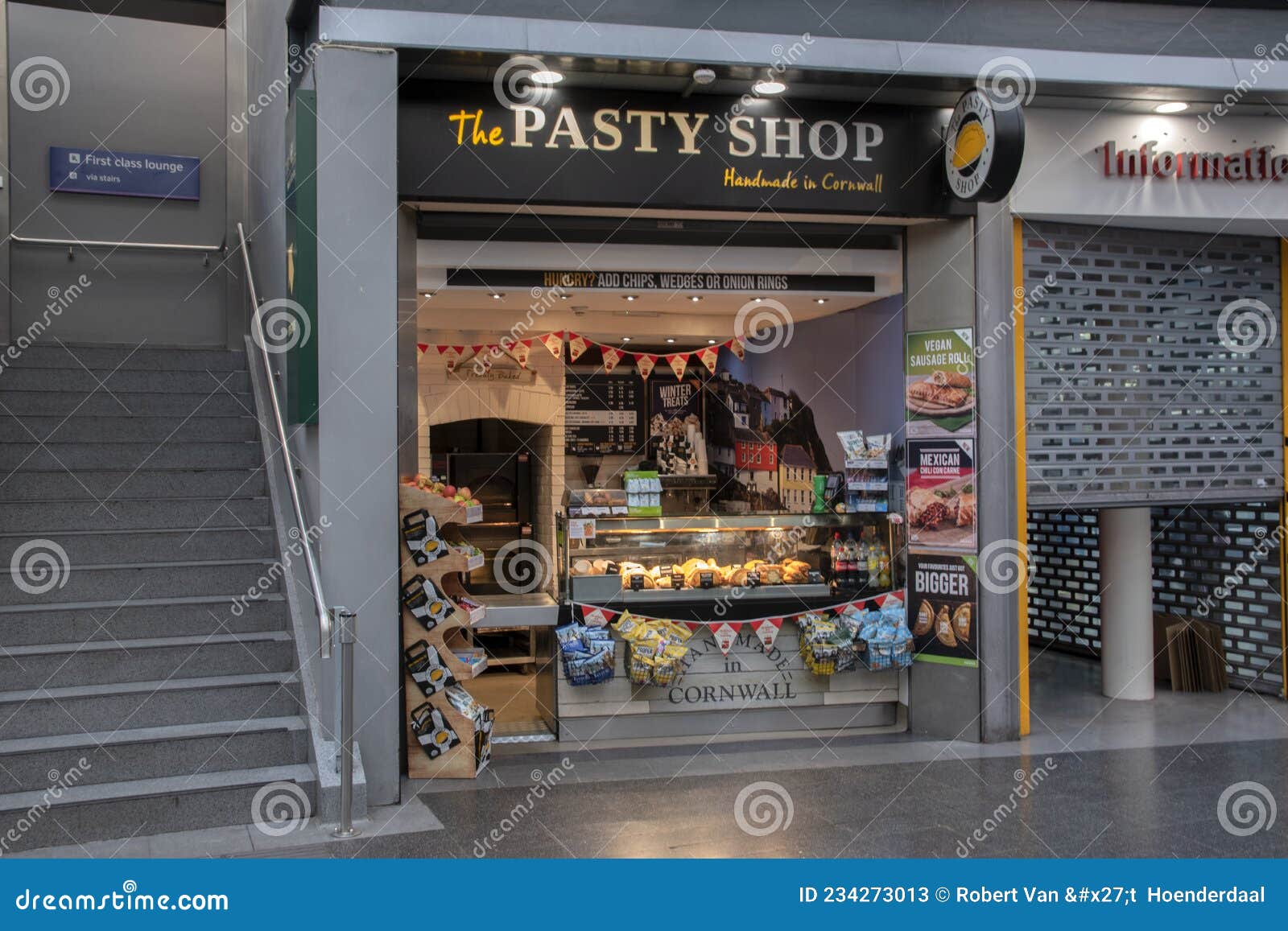 The Pasty Shop at Manchester England 8-12-2019 Editorial Stock Photo ...