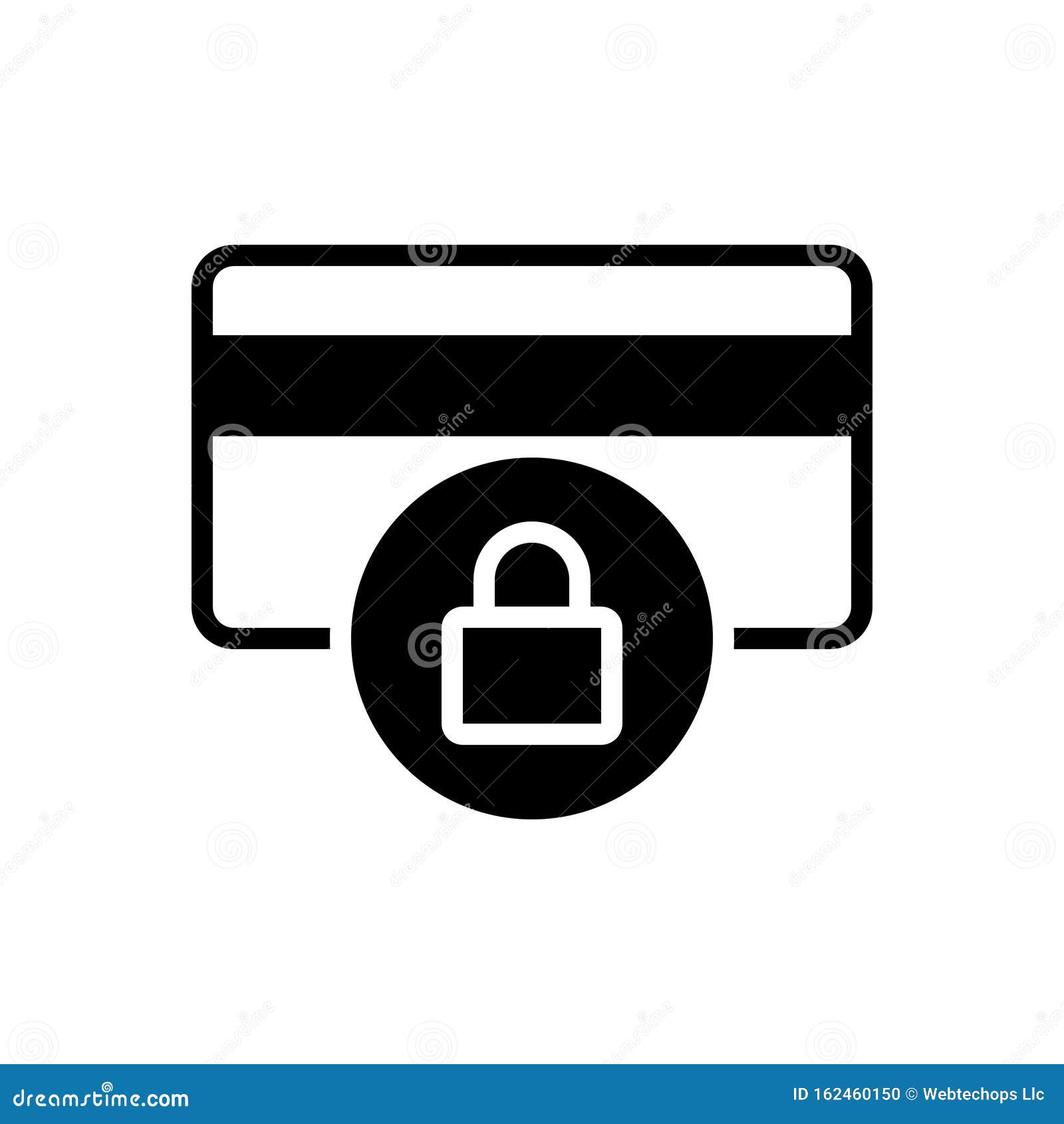 Black Solid Icon for Pat with Credit Card, Protection and Look Stock ...