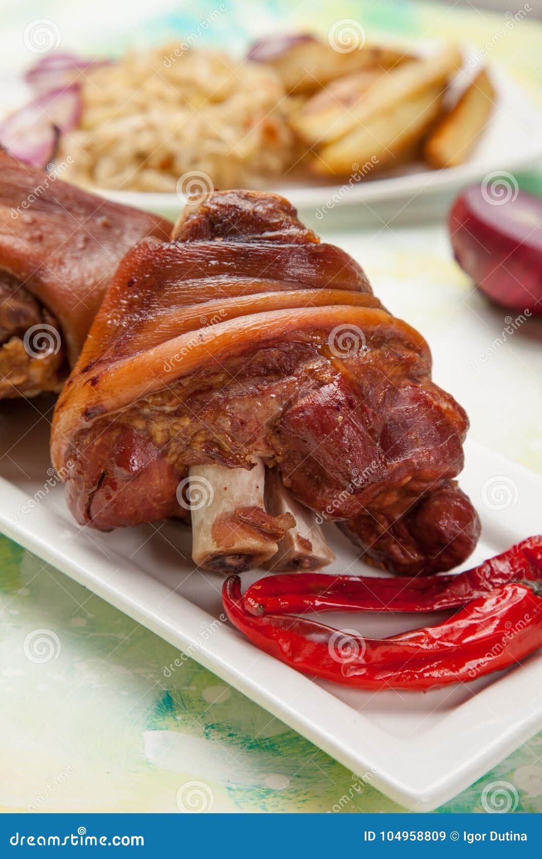 Pata Roasted Da Carne De Porco Imagem de Stock - Imagem de porco, carne ...