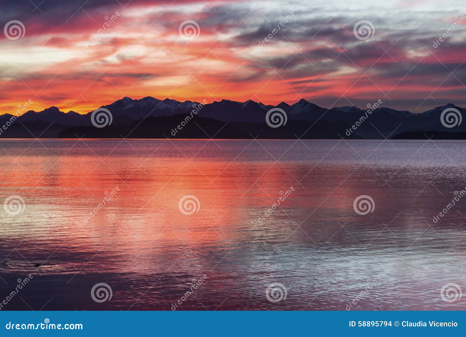 Patagonia colors. stock photo. Image of sunset, water - 58895794