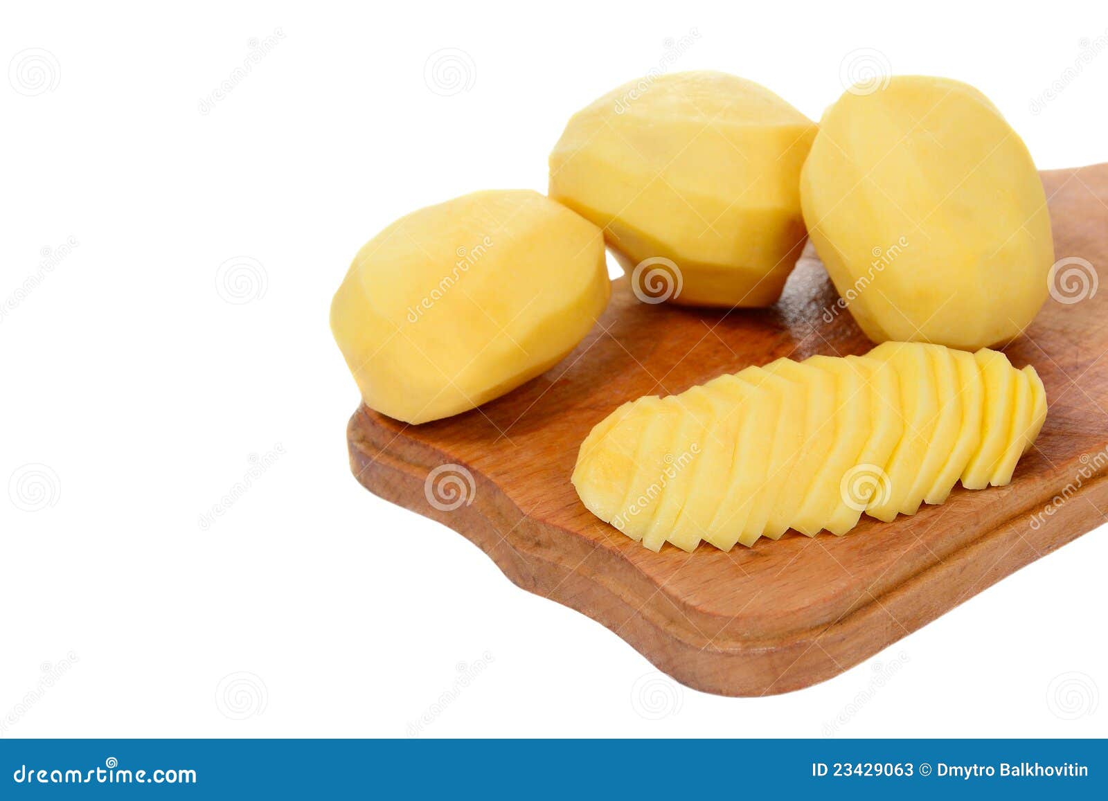 Patata pelada y slised imagen de archivo. Imagen de fondo - 23429063