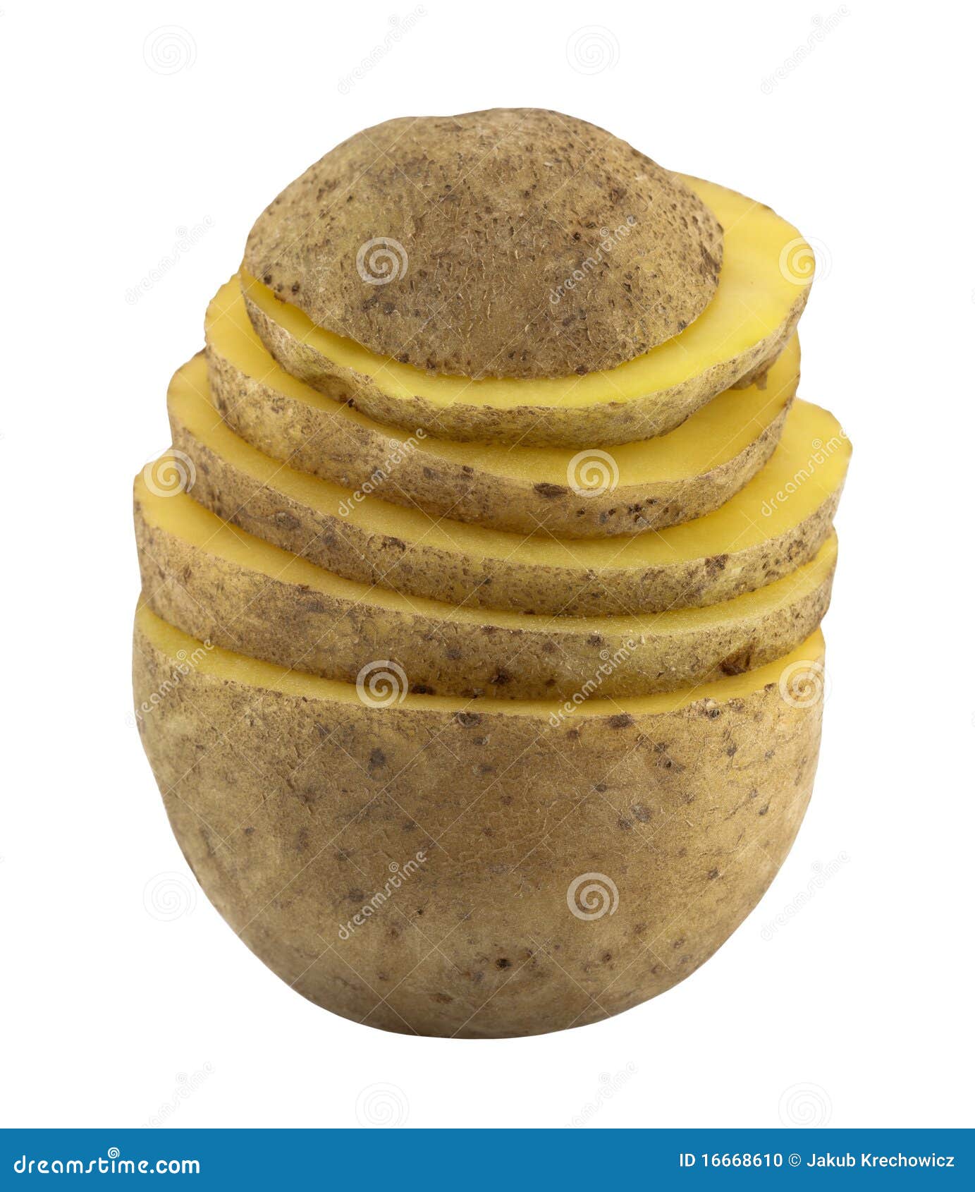 Patata tagliata fotografia stock. Immagine di stare, grezzo - 16668610