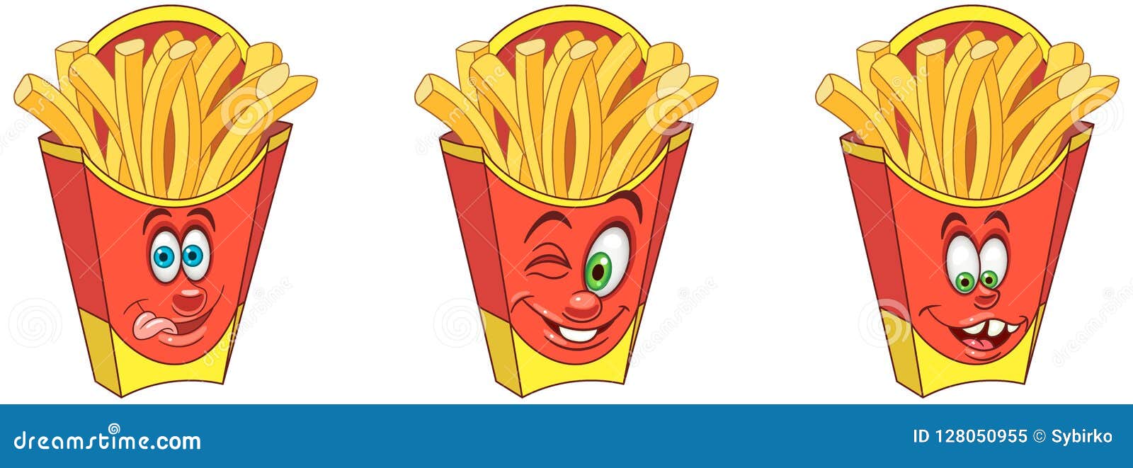 Patatas Fritas Concepto De Los Snacks Ilustración del Vector ...