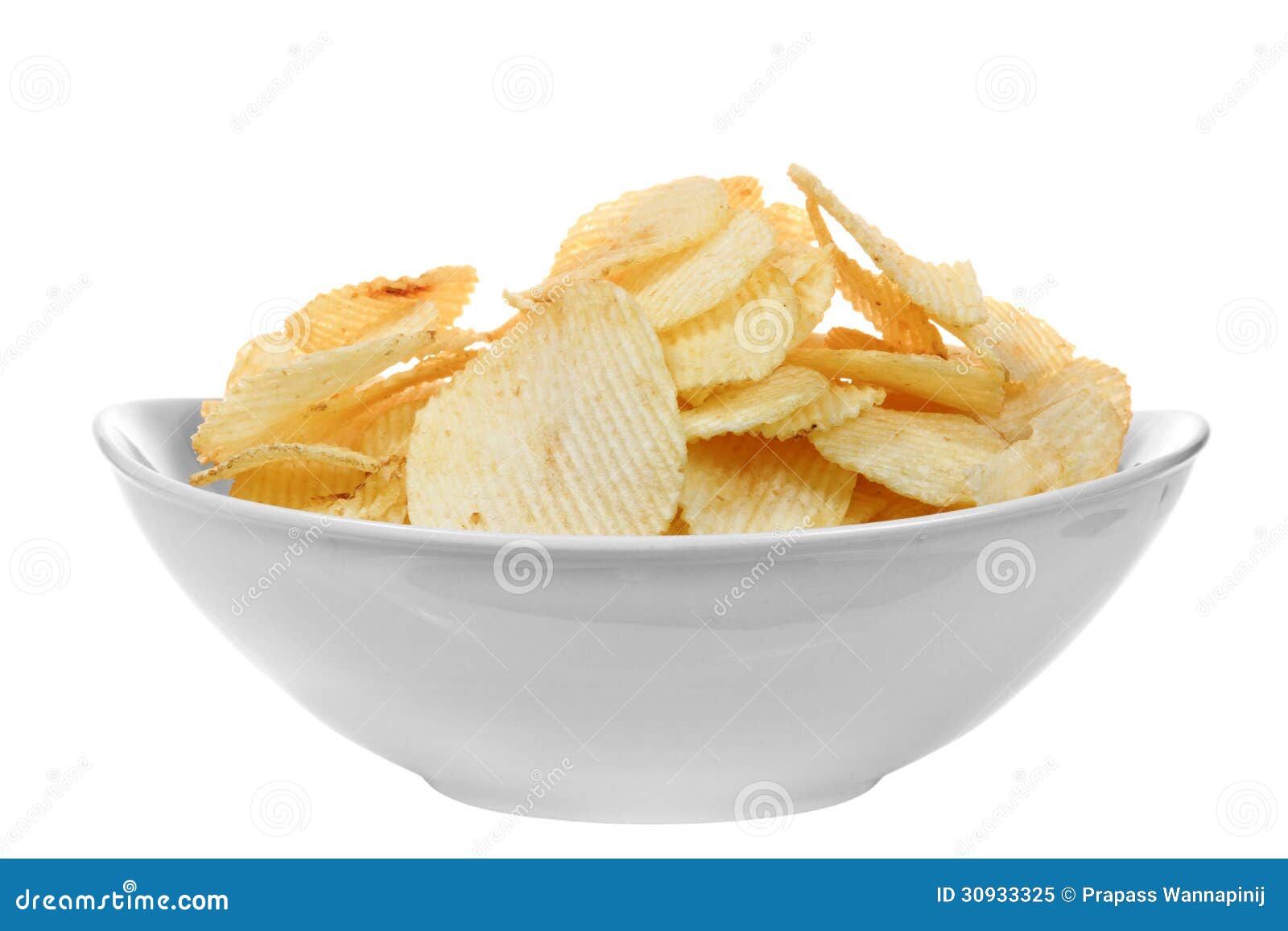 Patatina Fritta Croccante Isolata Immagine Stock - Immagine di spuntino ...