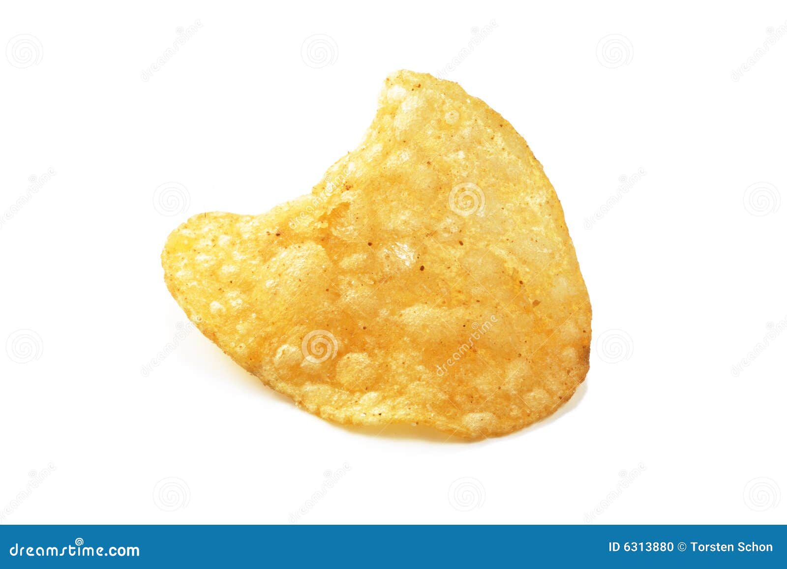 Patatina fritta isolata fotografia stock. Immagine di fetta - 6313880