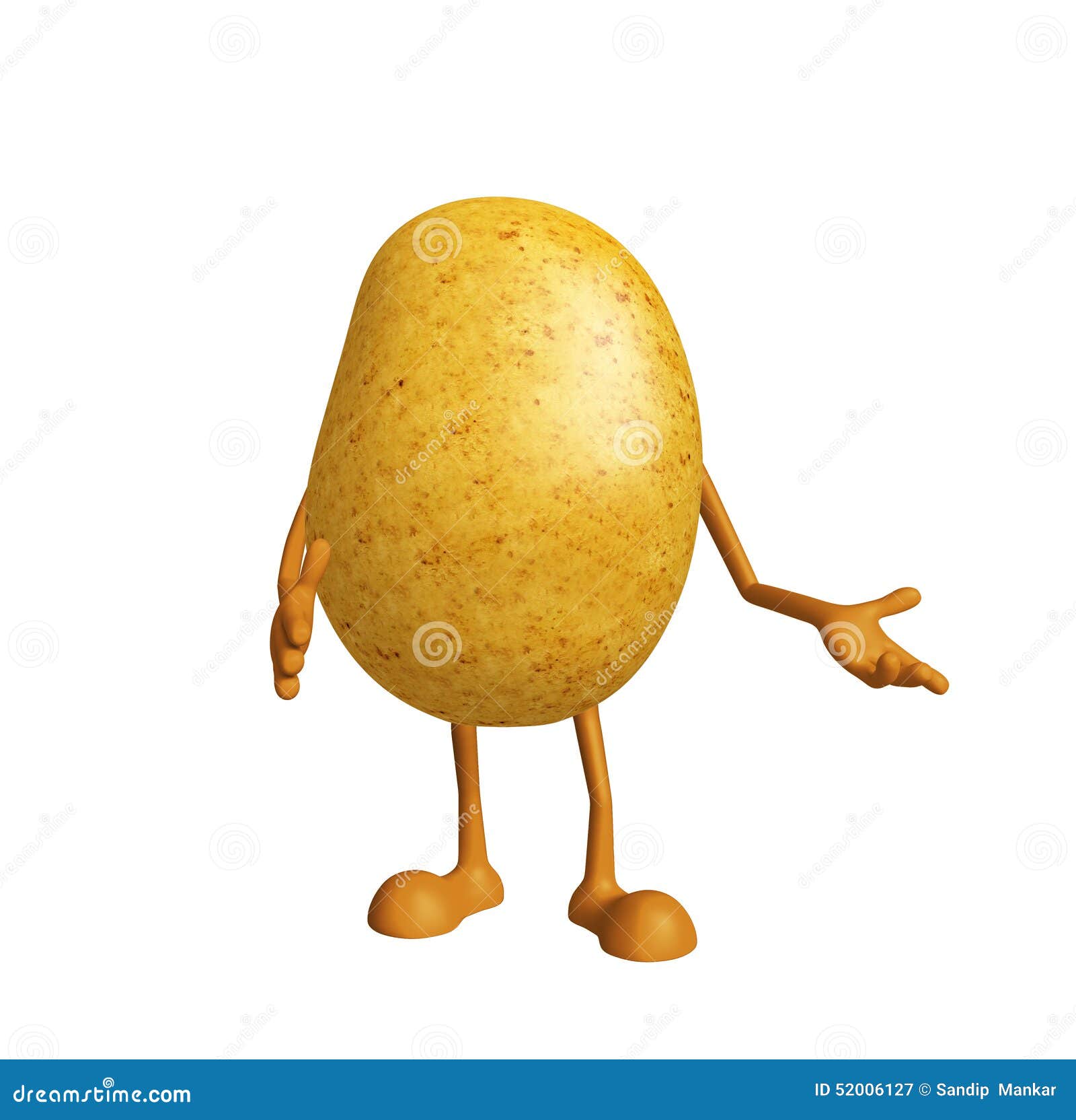 Patato Character With Shakehand Pose Stock Photography | CartoonDealer ...
