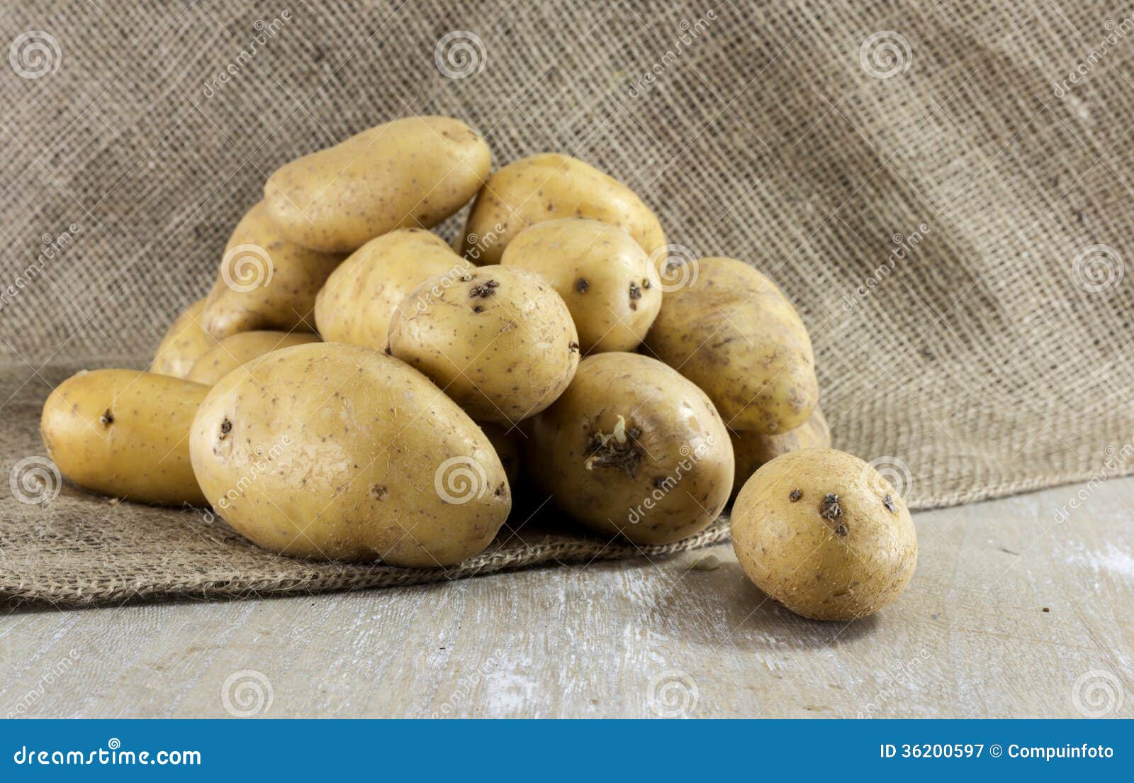 Patatoes On Jute Background Royalty-Free Stock Photography ...
