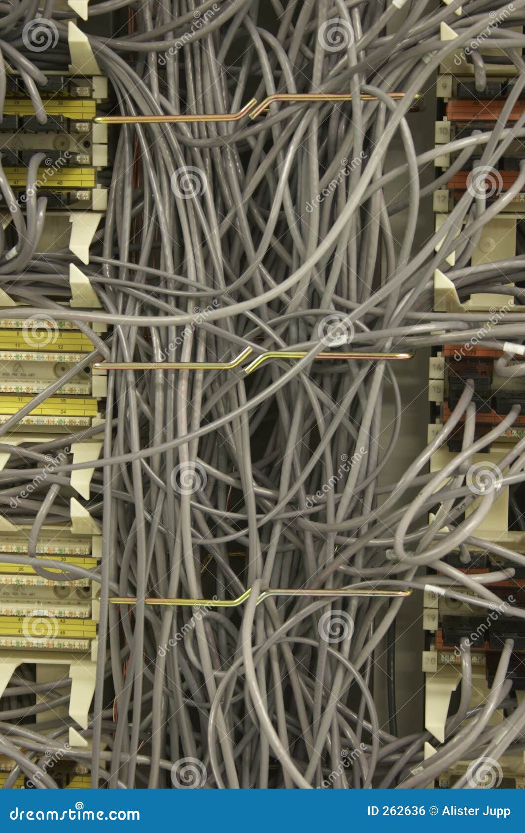 Patch Board Mess 2 stock photo. Image of plug, network - 262636