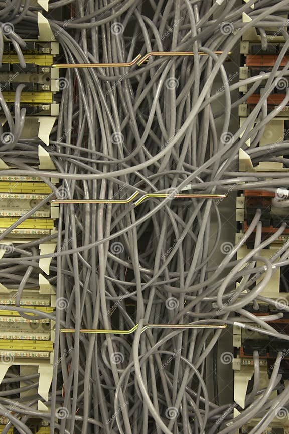 Patch Board Mess 2 stock photo. Image of plug, network - 262636