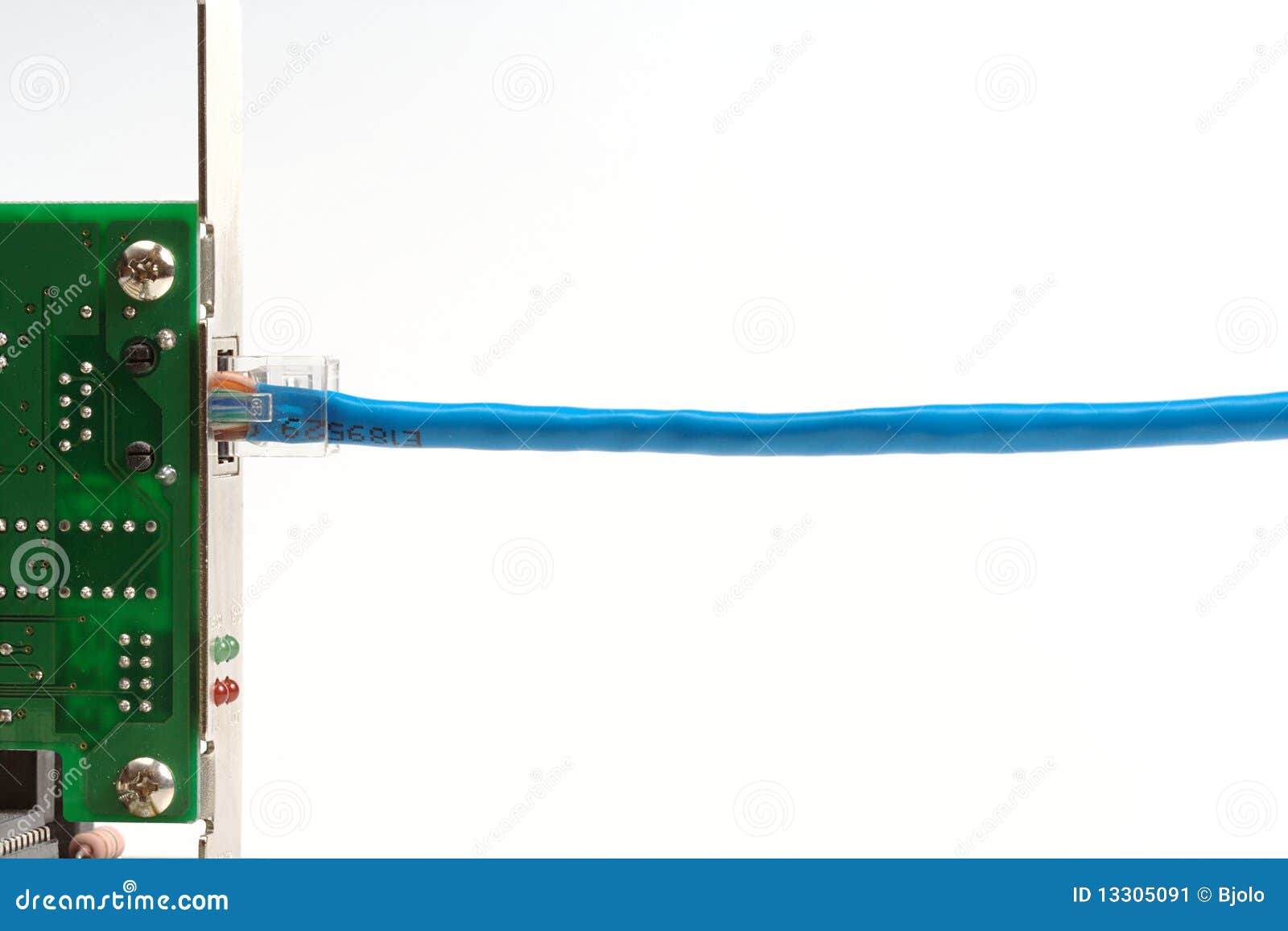 Patch Cable in Interface Card Stock Image - Image of green, hindrance ...