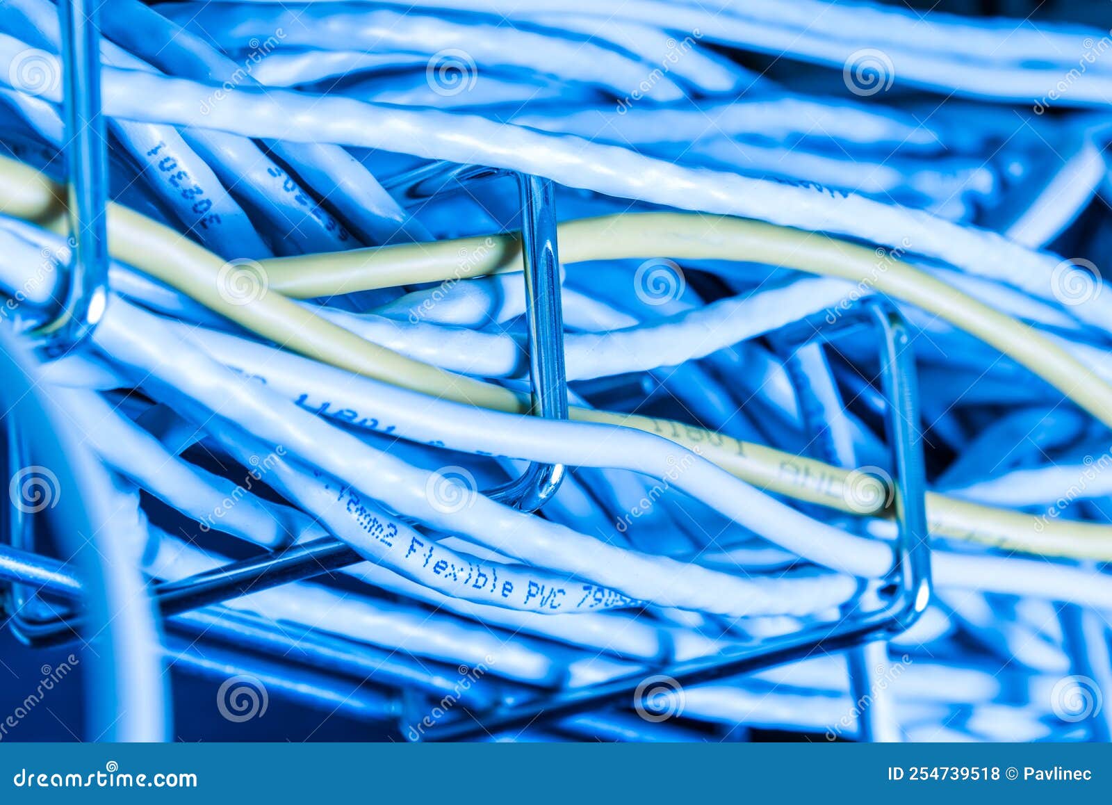 Patch Cables Connected To Data Router Stock Photo - Image of equipment ...
