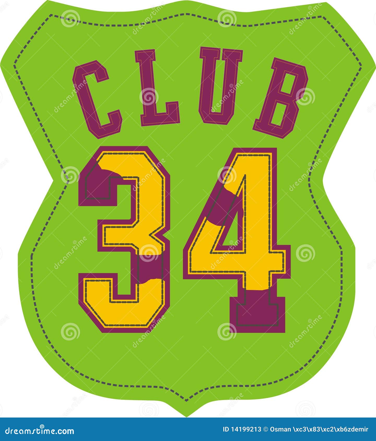 Patch club 08 stock vector. Illustration of black, street - 14199213