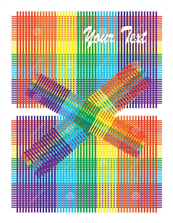 Patch with colored stripes stock vector. Illustration of patch - 70733393