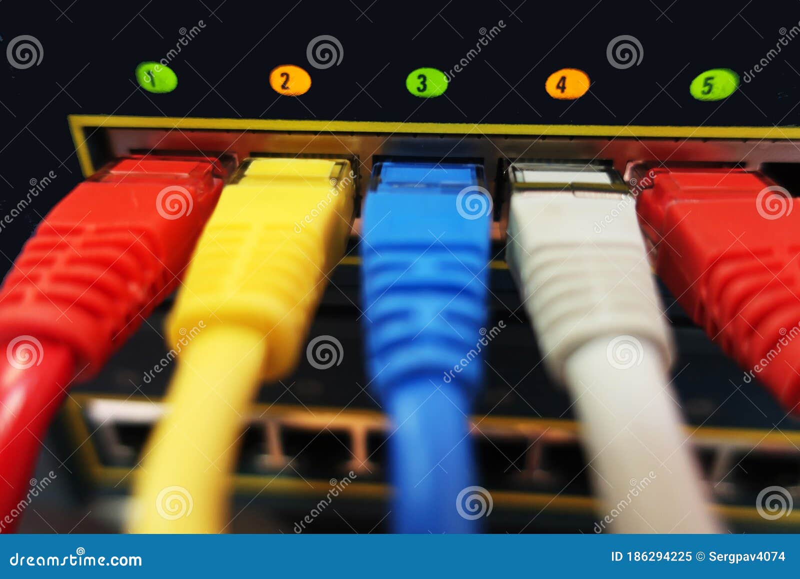 Patch Cords Included in the Switch Stock Image - Image of area ...