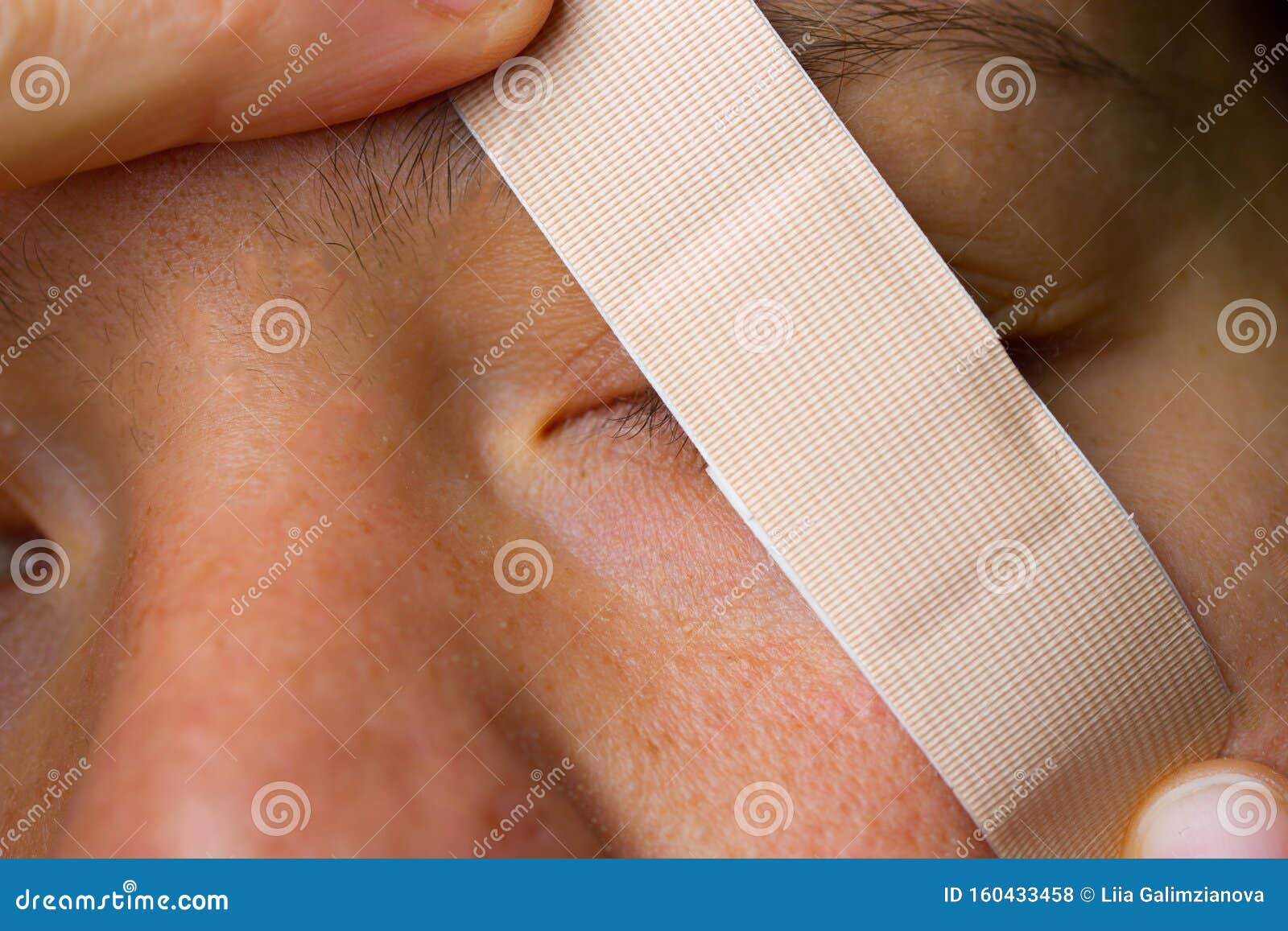 Patch on eye stock photo. Image of head, physical, covering - 160433458