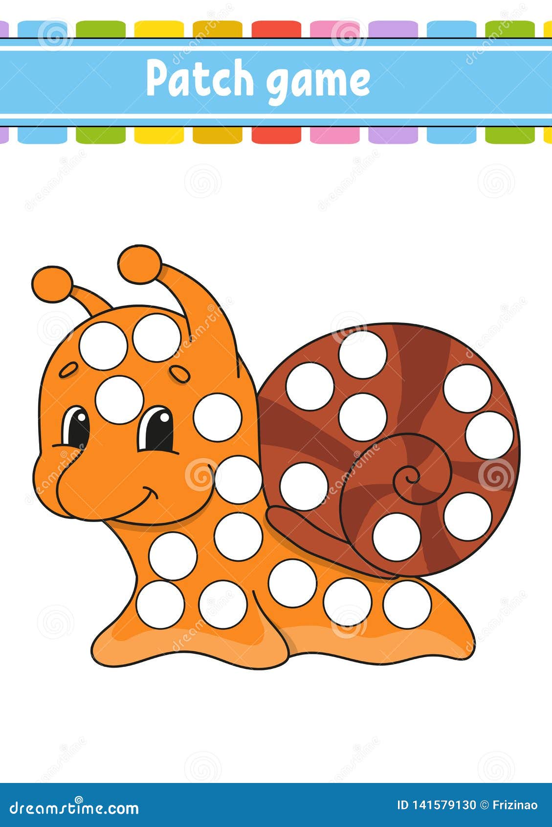 Patch Game for Children. Do a Dot Coloring Page. Educational Activity ...