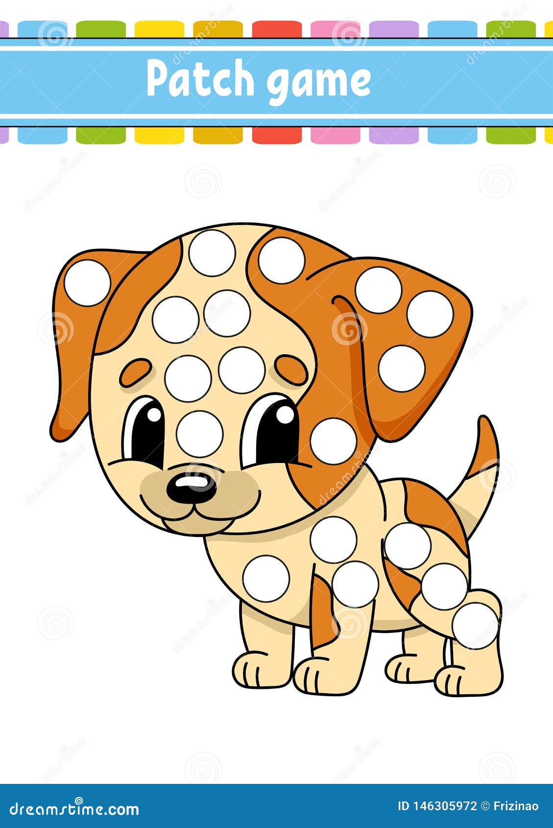 Patch Game for Children. Do a Dot Coloring Page. Educational Activity ...