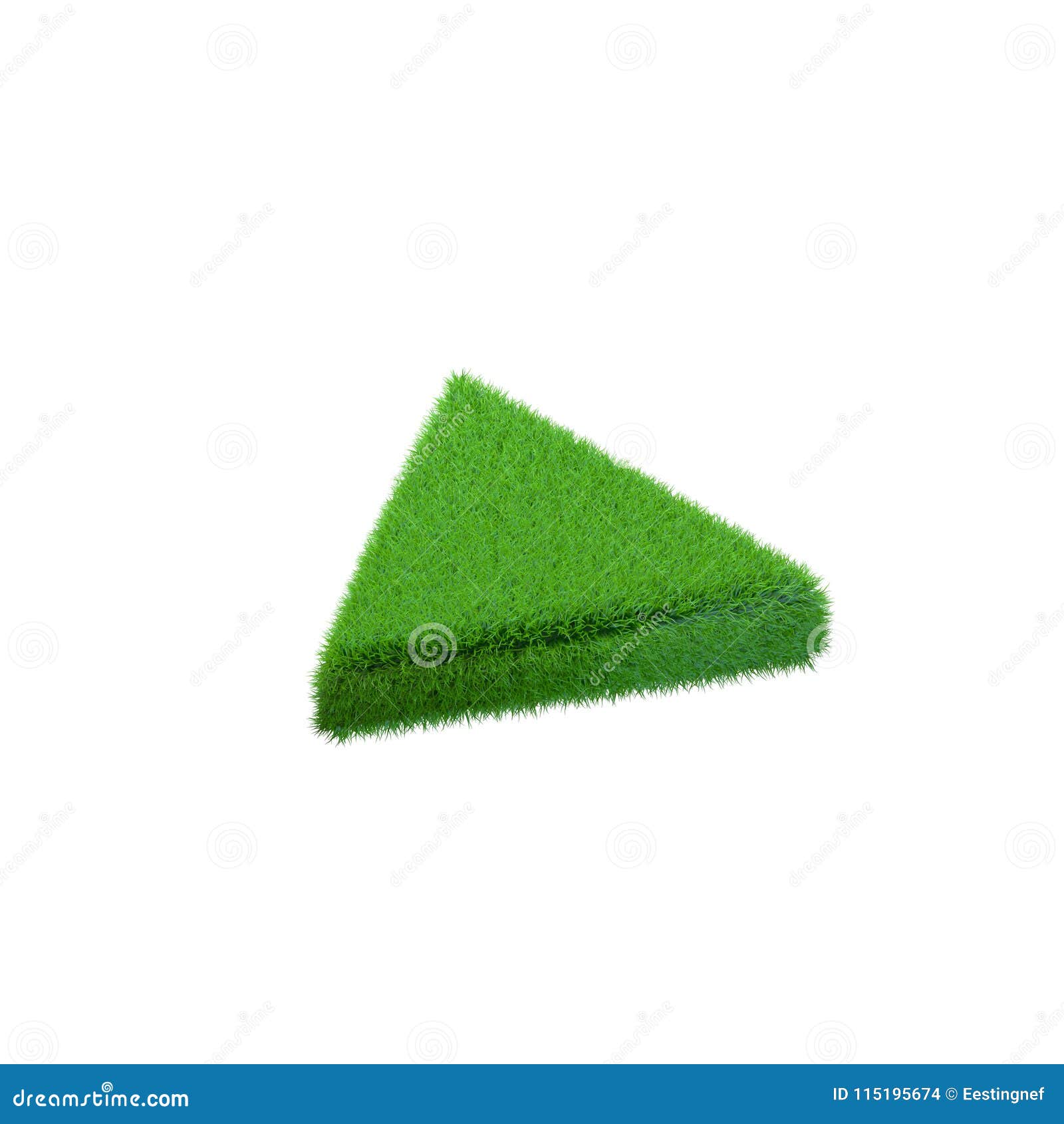 Patch Of Grass In Form Of Triangle. 3d Isometric Style. Stock ...