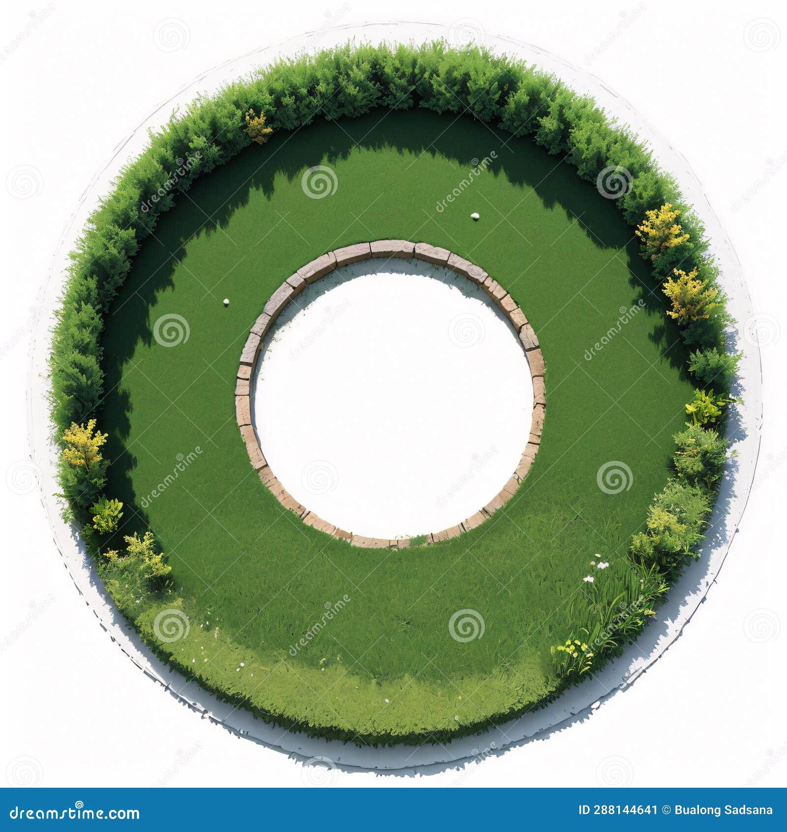 The Patch of Green Grass is a Realistic Natural Element. Stock Image ...