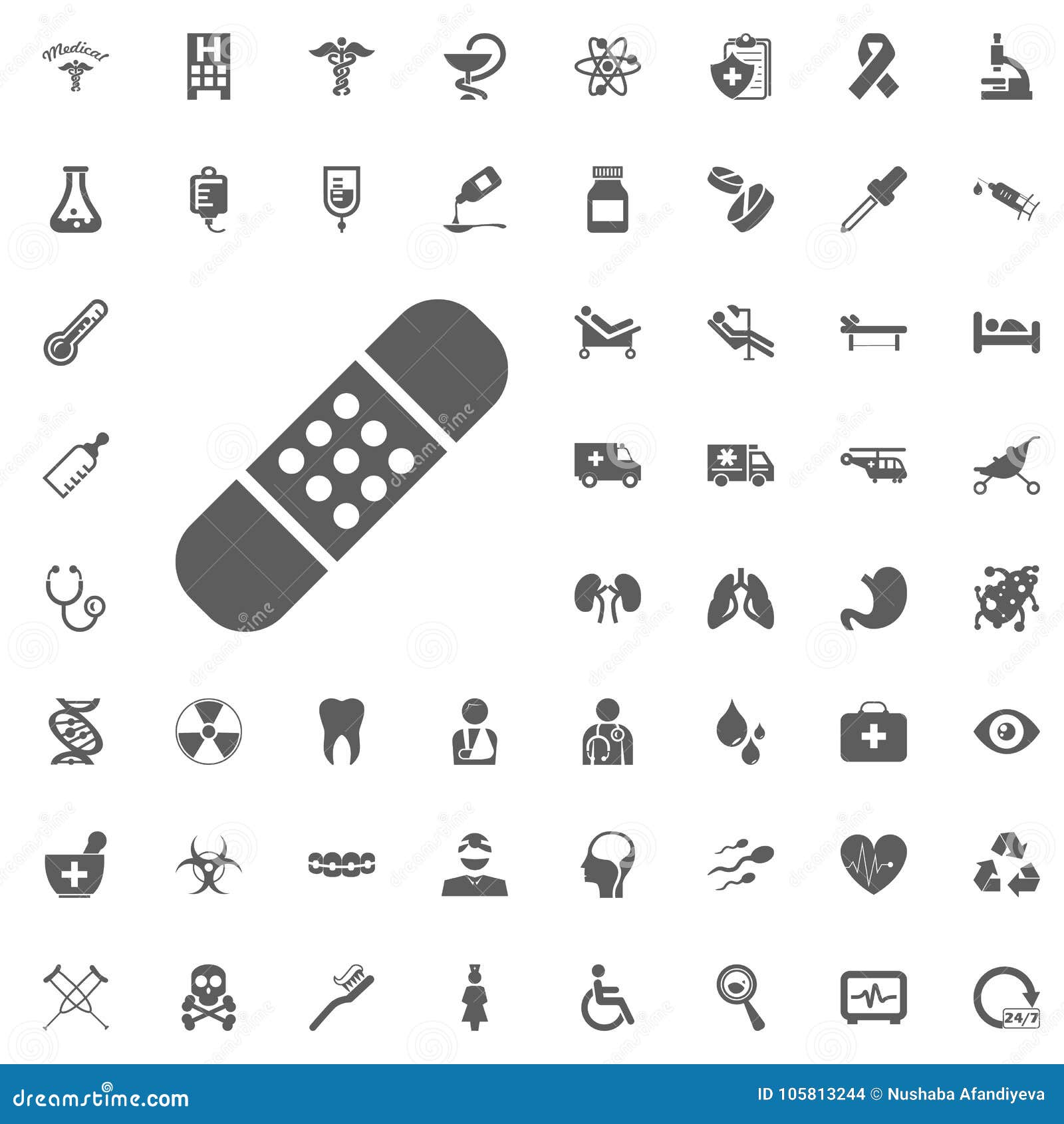 Patch Icon. Medical and Hospital Icon Vector Set. Editorial Stock Image ...