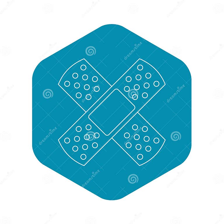 Patch icon, outline style stock vector. Illustration of patch - 144804568