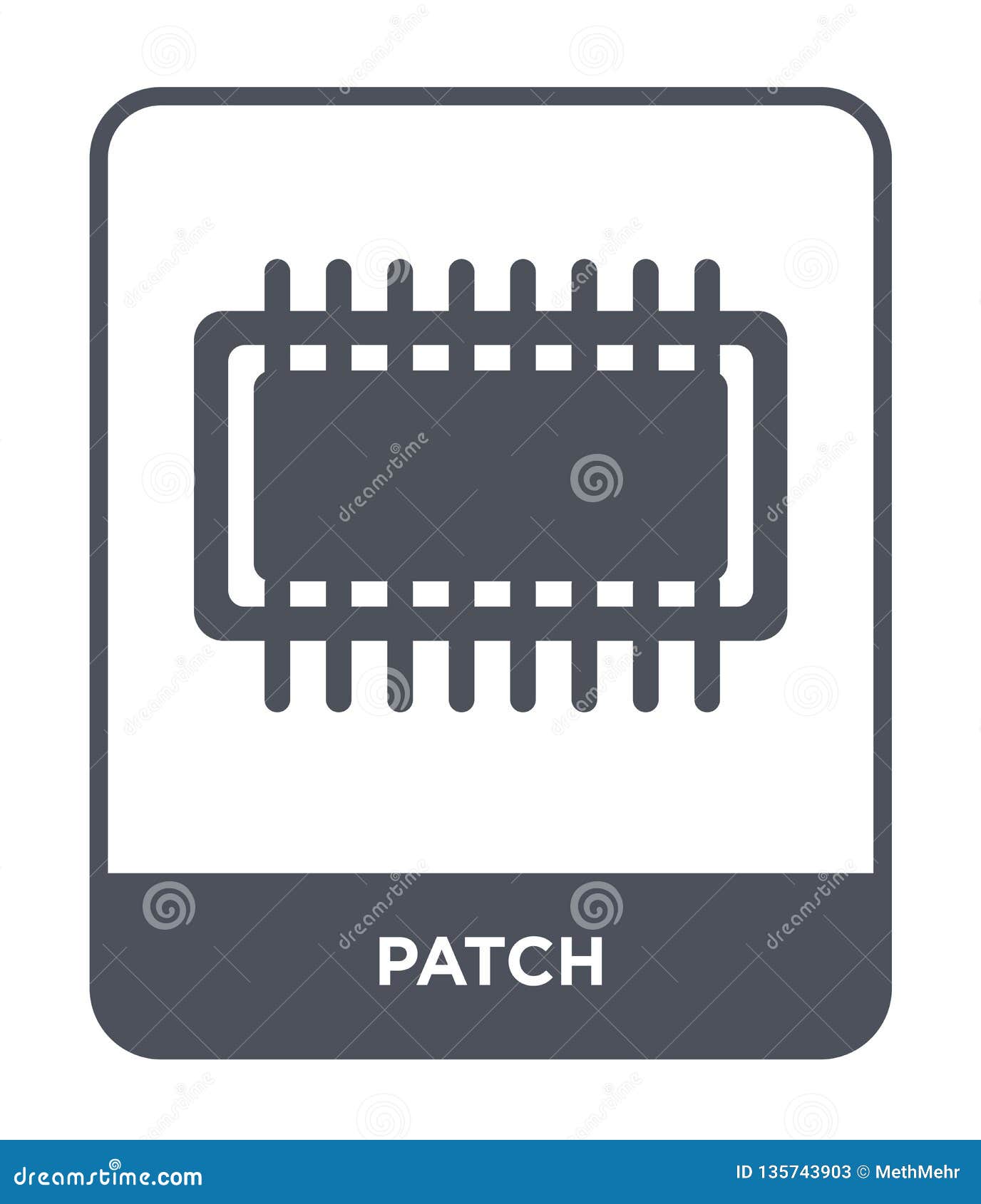 Patch Icon in Trendy Design Style. Patch Icon Isolated on White ...