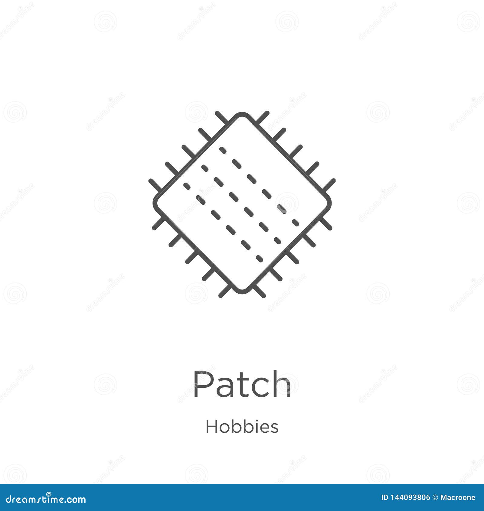 Patch Icon Vector from Hobbies Collection. Thin Line Patch Outline Icon ...