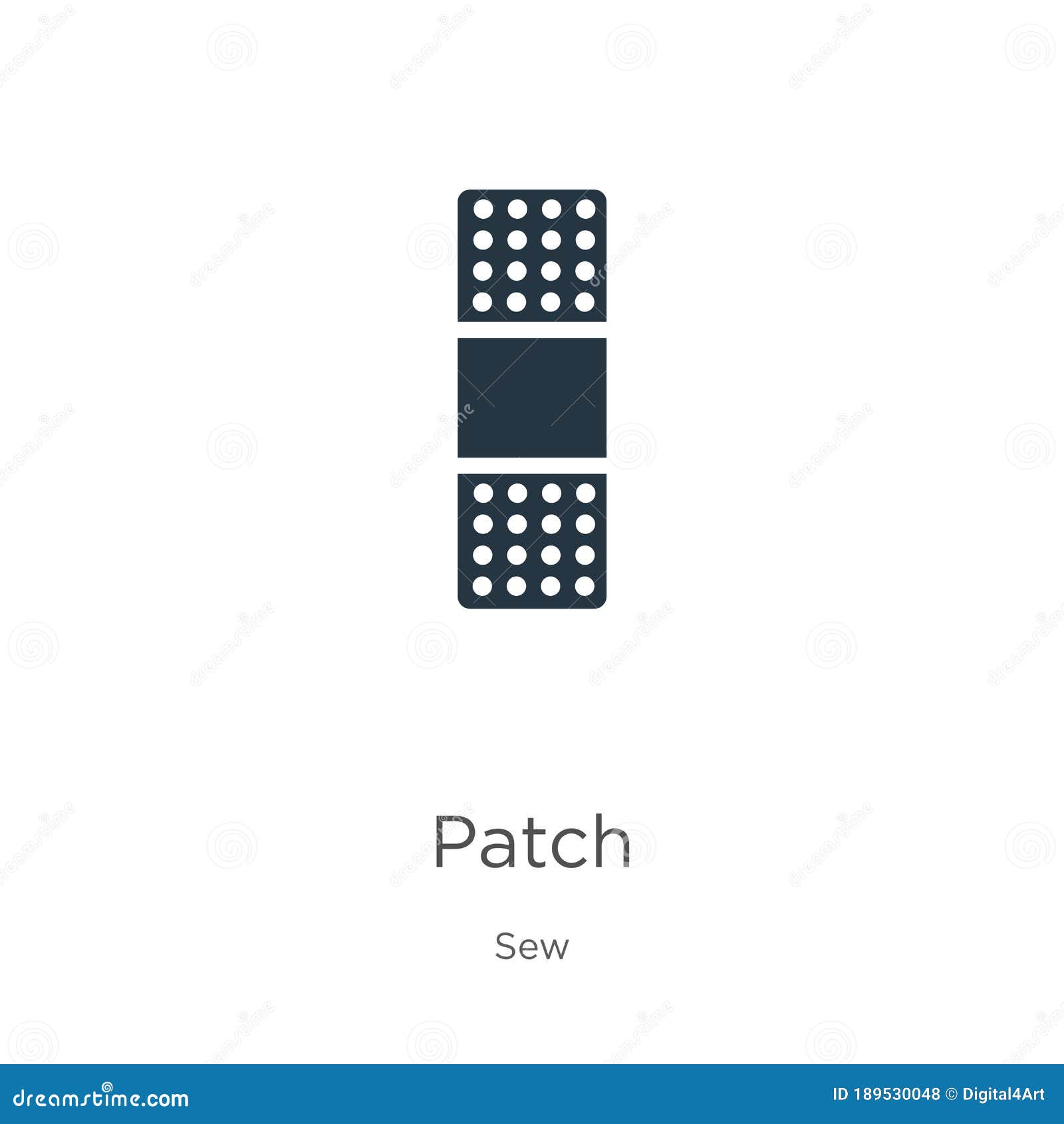 Patch Icon Vector. Trendy Flat Patch Icon from Sew Collection Isolated ...