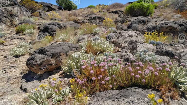 A Patch of Low Growing, Drought Resistant Plants Embedded in Sleepy ...