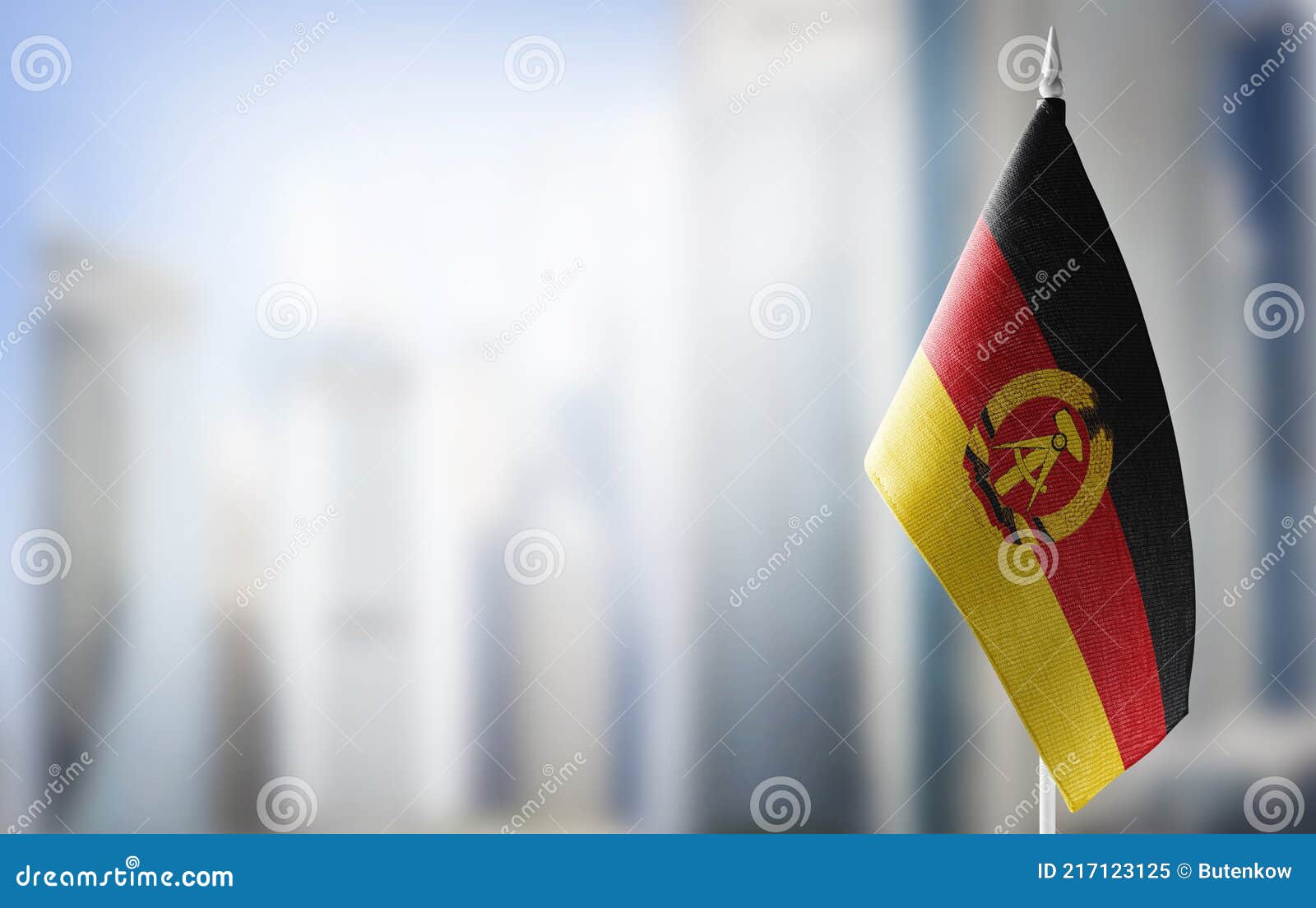 Patch of the National Flag of the GDR on a White T-shirt Stock Image ...