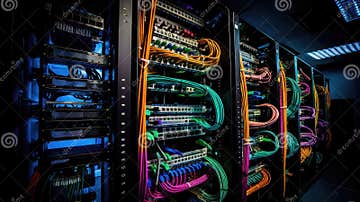 Patch network cabling stock illustration. Illustration of transfer ...