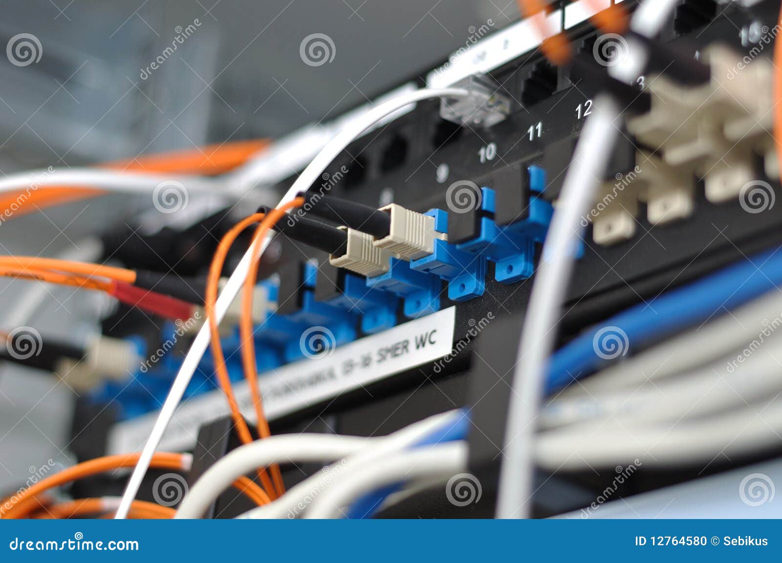 Patch panel stock photo. Image of connections, internet - 12764580