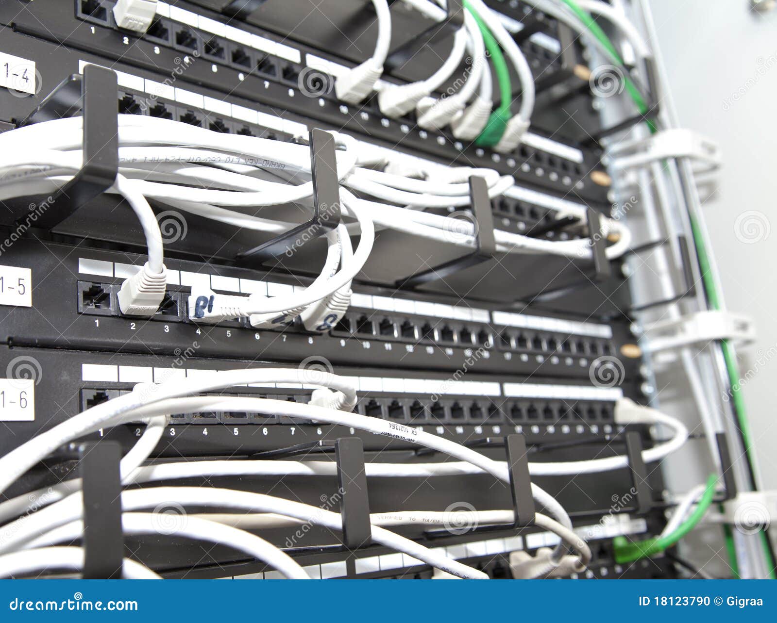 Patch panel stock photo. Image of cable, electronic, panel - 18123790