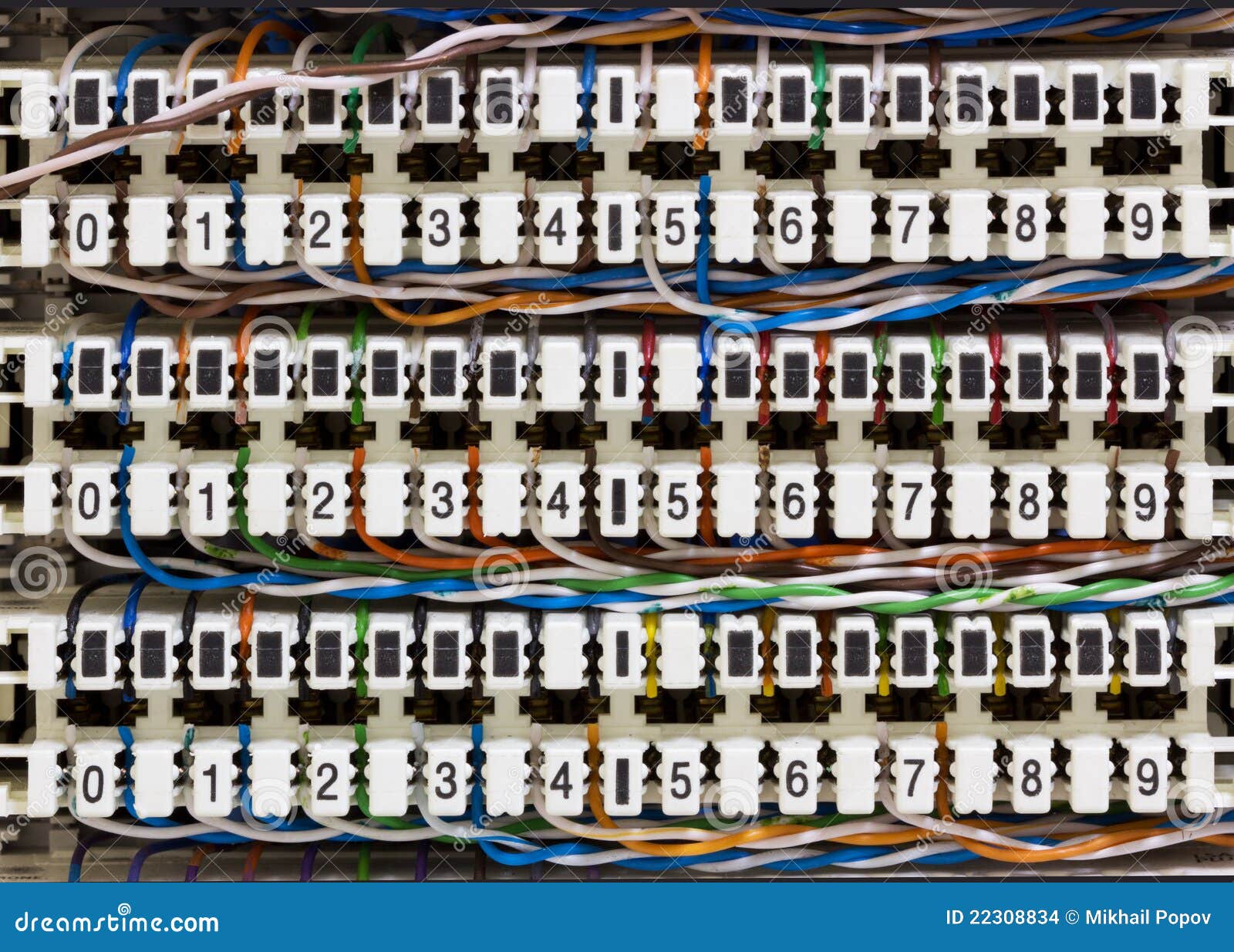 Patch panel stock photo. Image of signal, internet, figures - 22308834