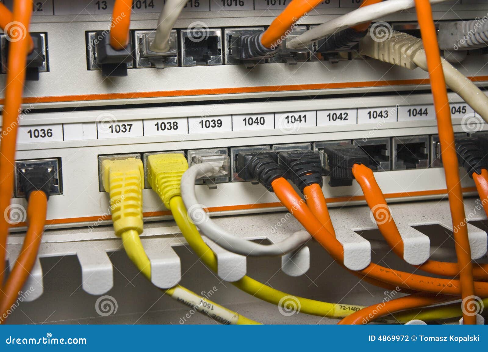 Patch panel stock photo. Image of wired, router, computer - 4869972