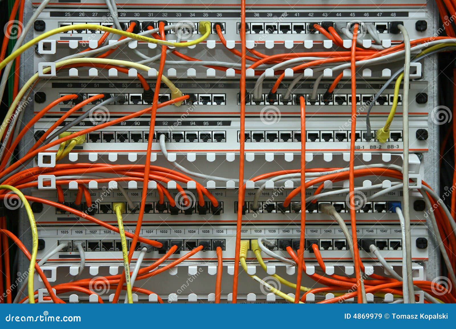 Patch panel stock image. Image of network, connection - 4869979