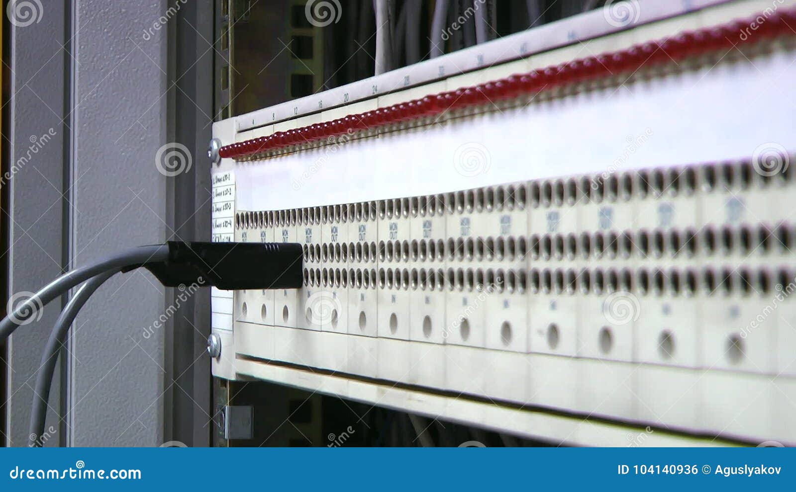 Patch Panel, Engineer Insert-remove Patch Cord. Hands. Stock Footage ...