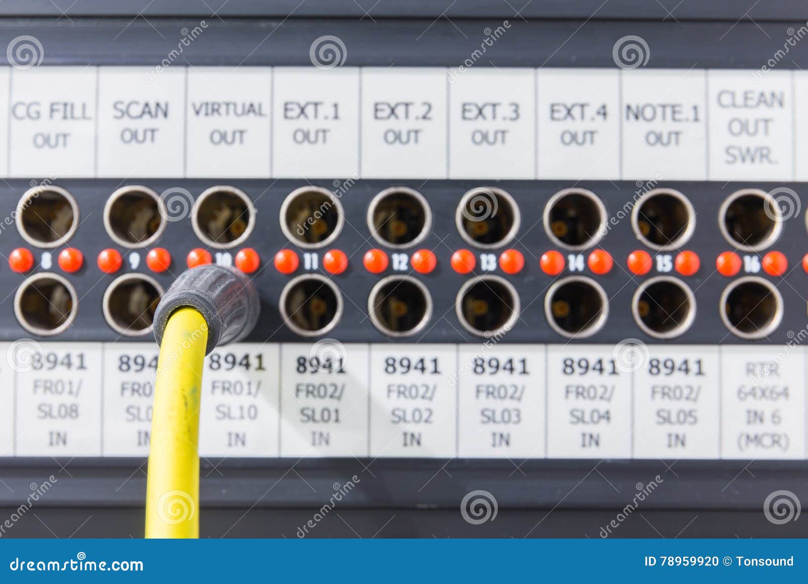 Patch Panel that is Equipped for Broadcast. Stock Photo - Image of data ...