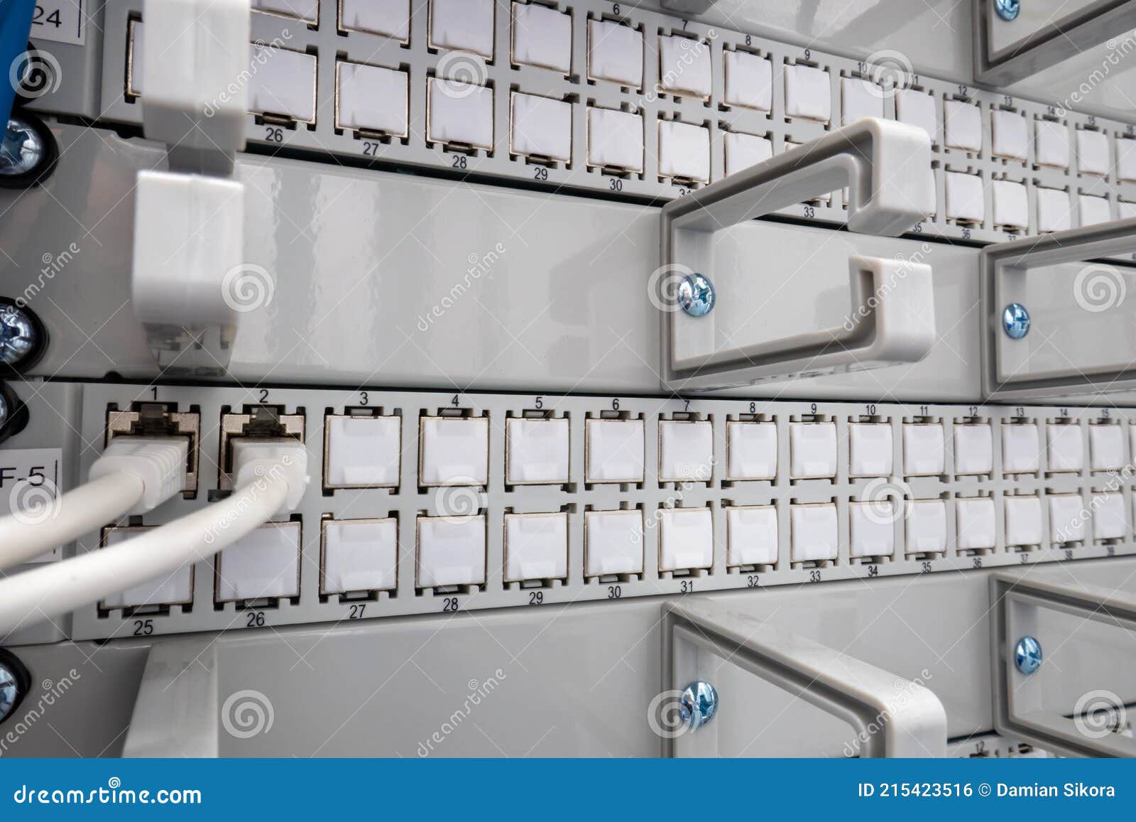 Patch Panel, Internet Cables Stock Photo - Image of datum, computer ...