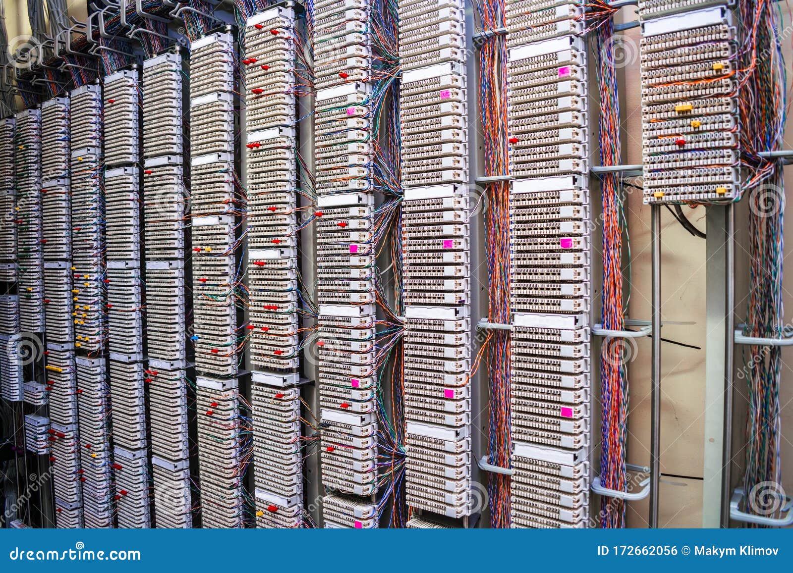 Patch Panel Ip Telephony is Installed on the Wall of the Data Center ...