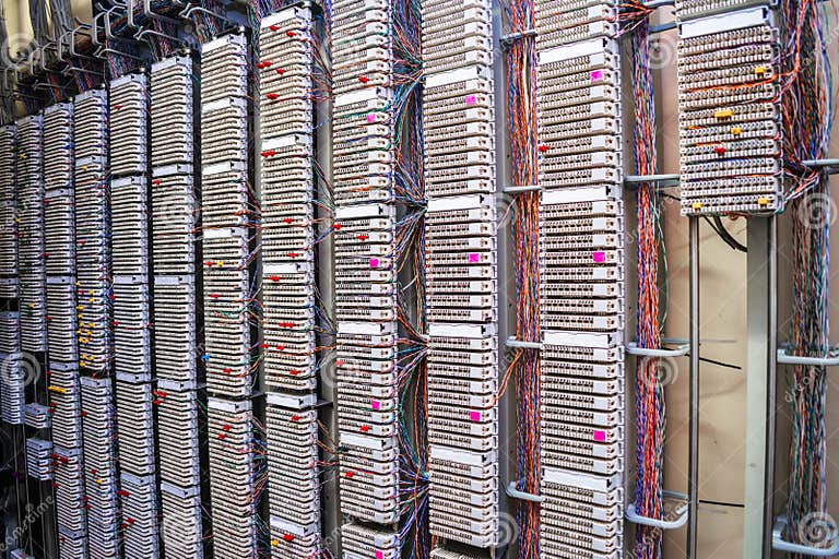 Patch Panel Ip Telephony is Installed on the Wall of the Data Center ...
