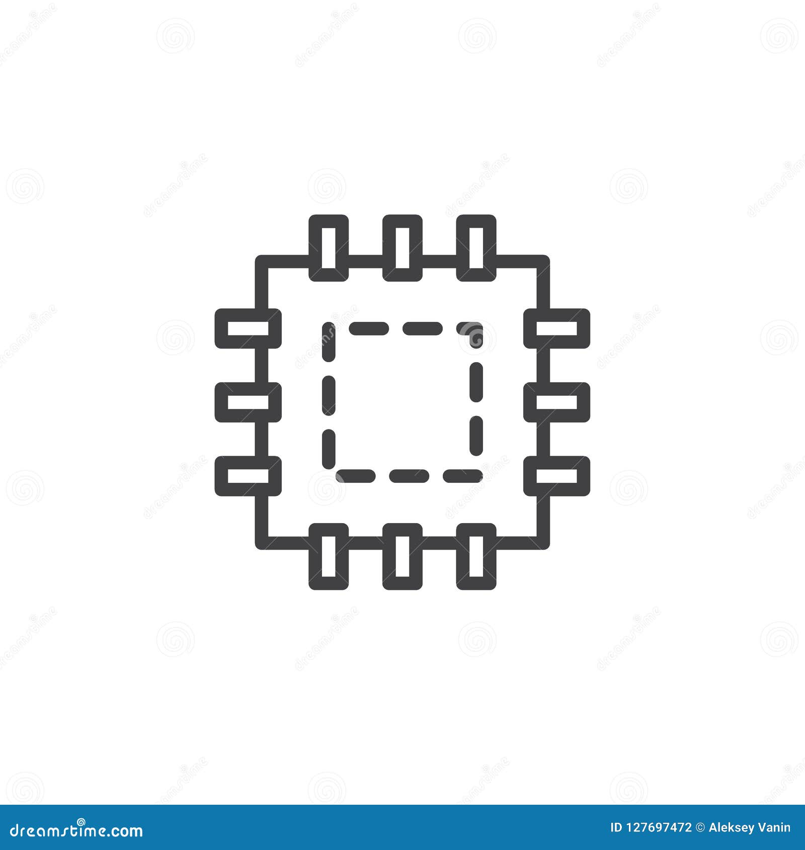 Patch panel outline icon stock vector. Illustration of pictogram ...