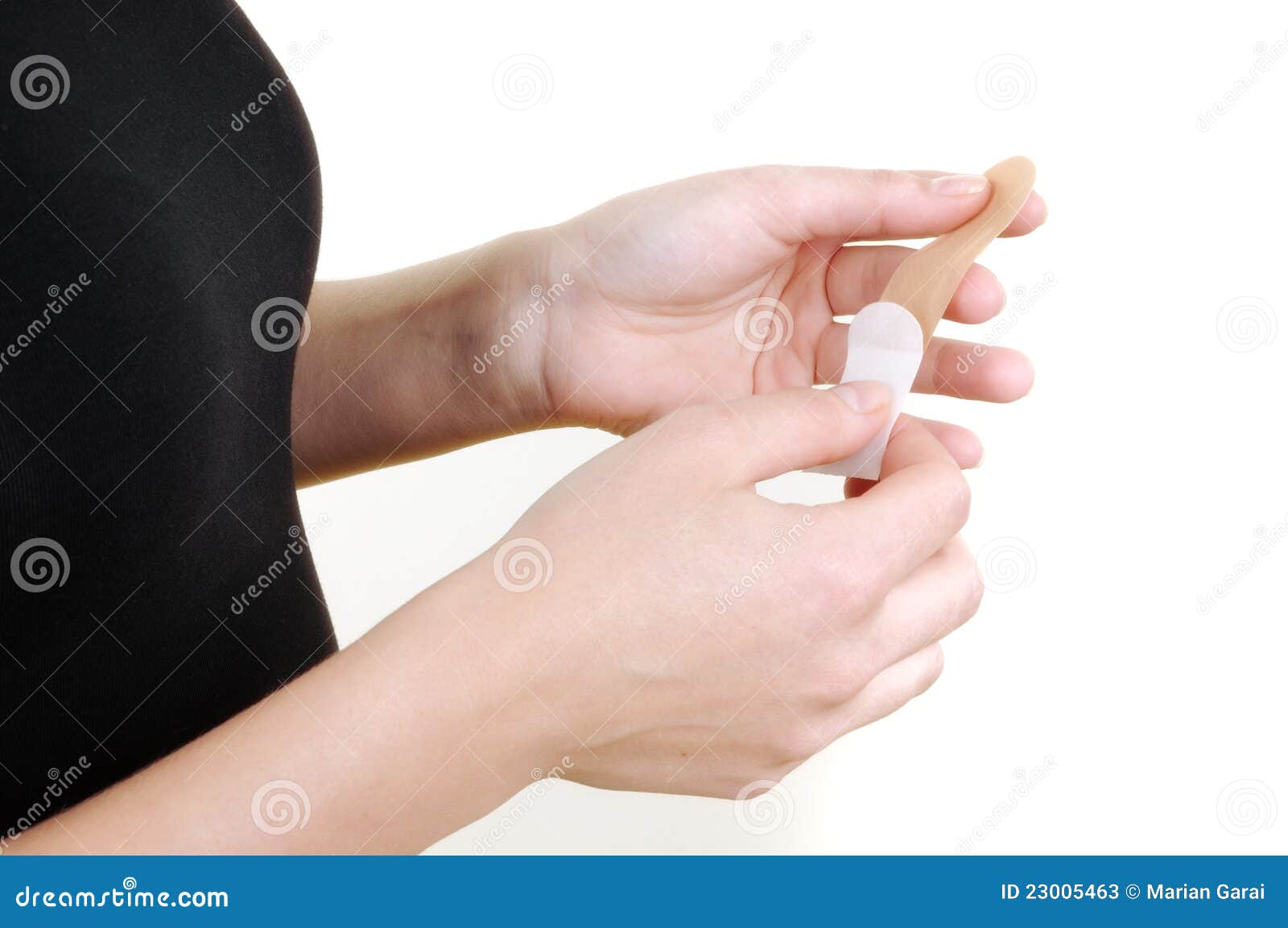 Patch Plaster for Finger Cuts Stock Image - Image of forefinger, pain ...