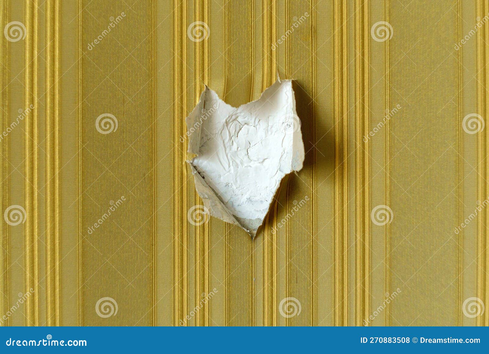 Patch in the Plaster Wall, Missing Patch of Paint in the Middle ...