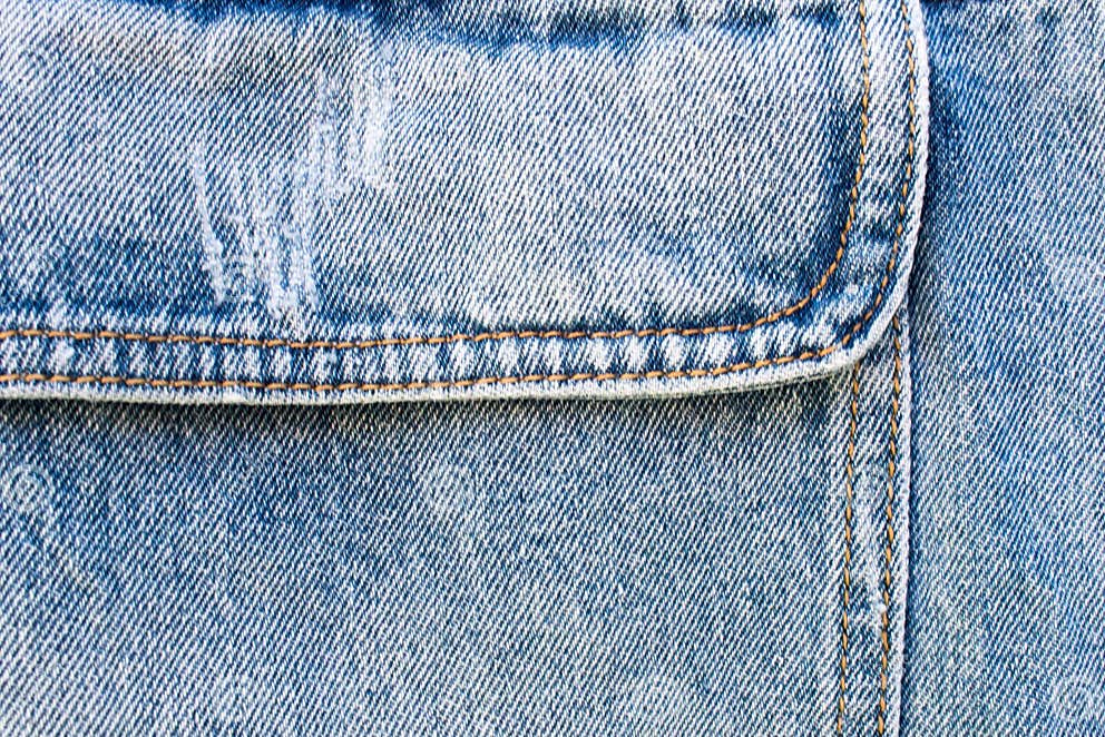 Patch Pocket of a Denim Jacket Stock Image - Image of material, design ...