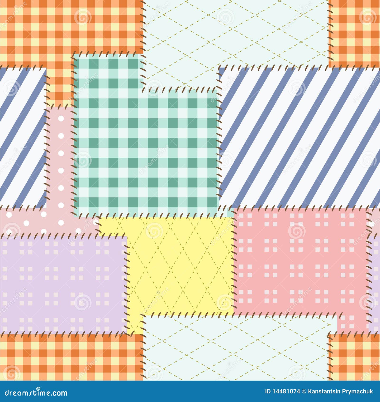 Patch Seamless Pattern. Vector Stock Vector - Illustration of shred ...