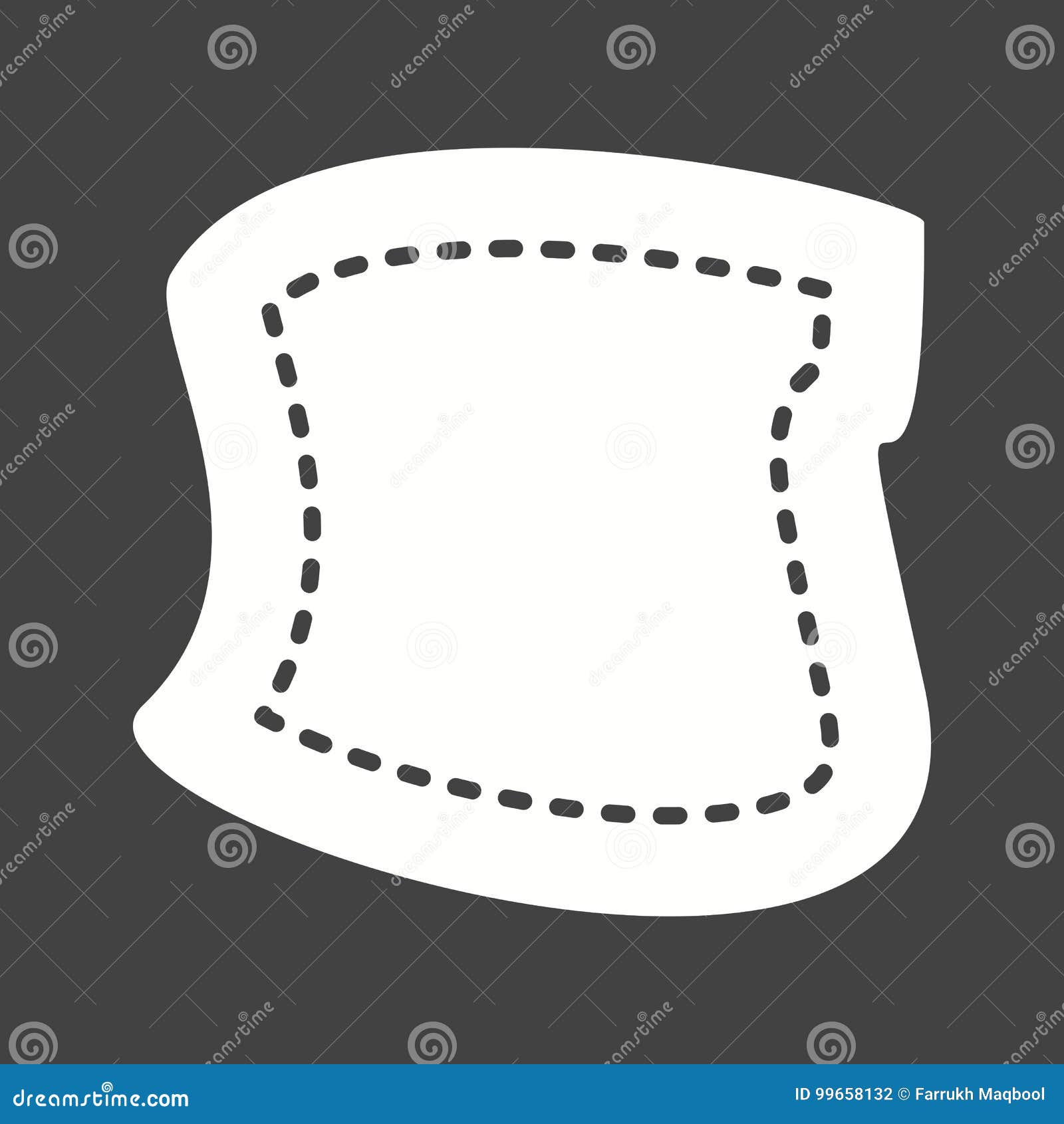 Patch stock vector. Illustration of material, textile - 99658132