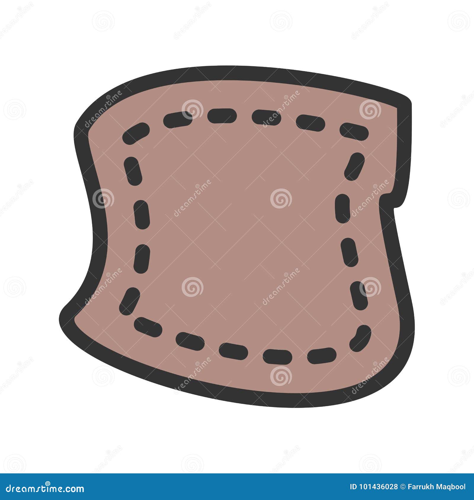 Patch stock vector. Illustration of stitch, patch, fabric - 101436028