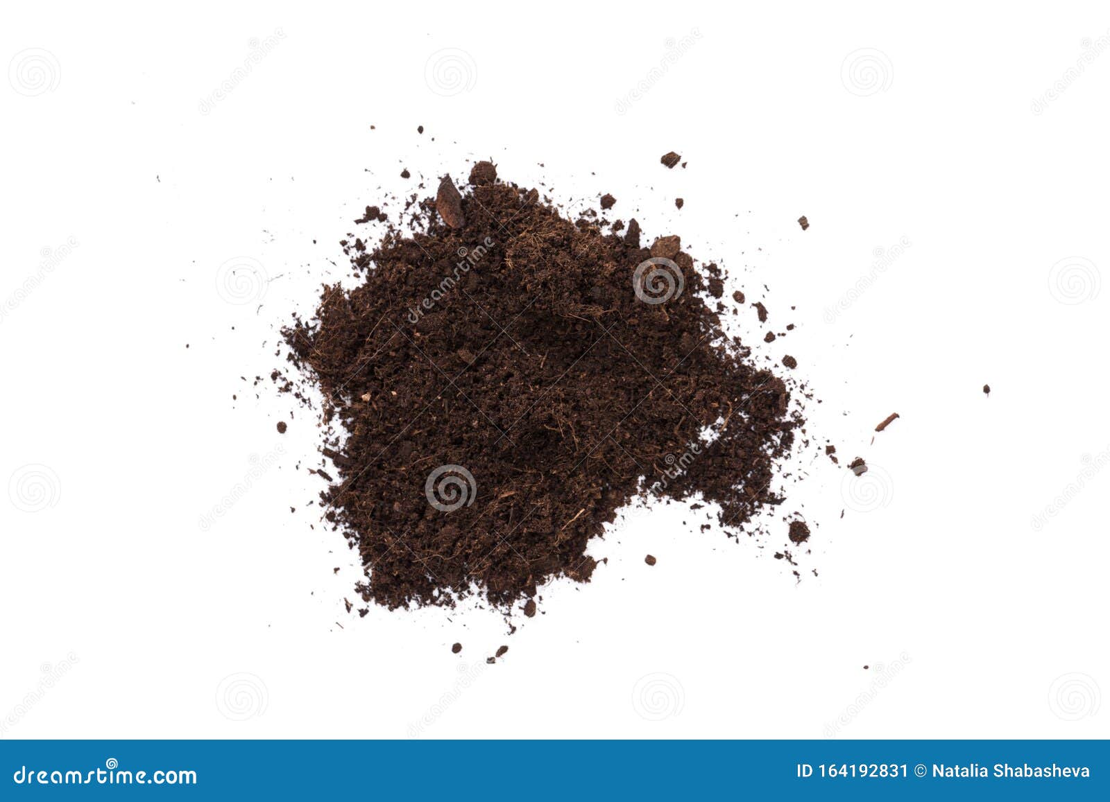 Patch of Soil or Mud Isolated on White Background Stock Image - Image ...