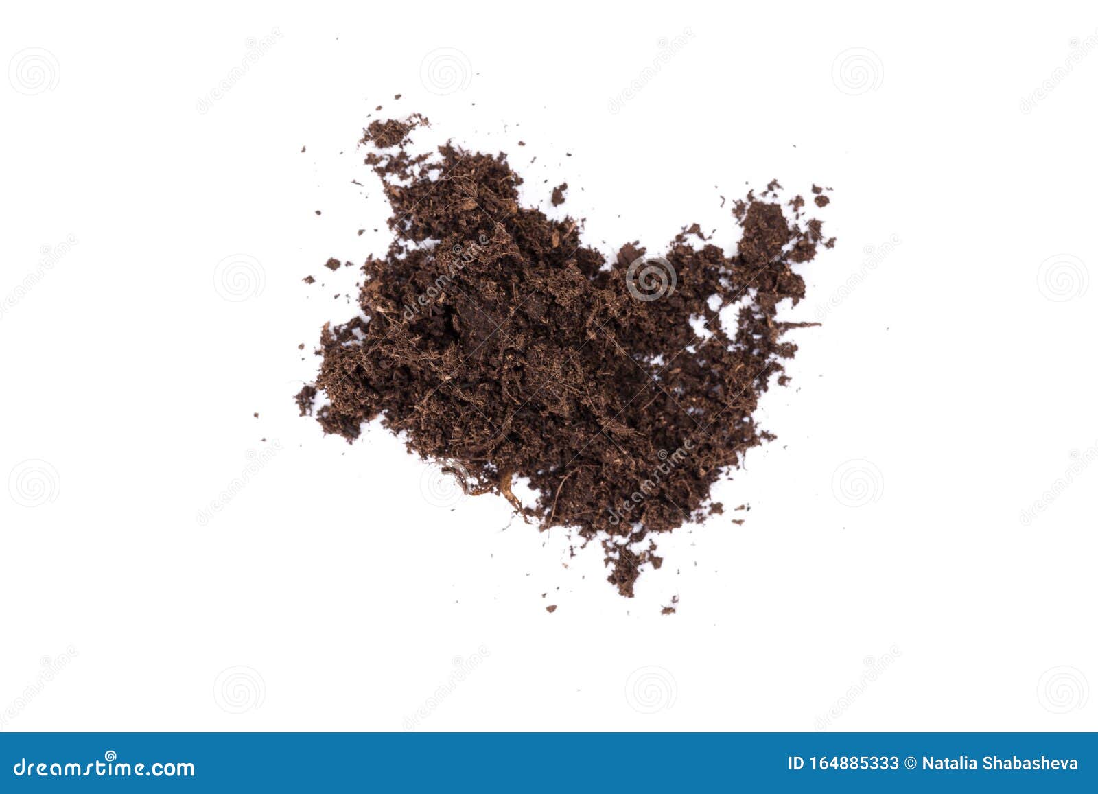 Patch of Soil or Mud Isolated on White Background Stock Image - Image ...